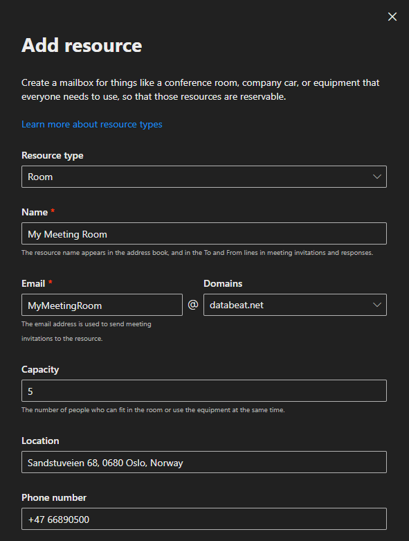 How to set up a meeting room or resource in Microsoft Office 365