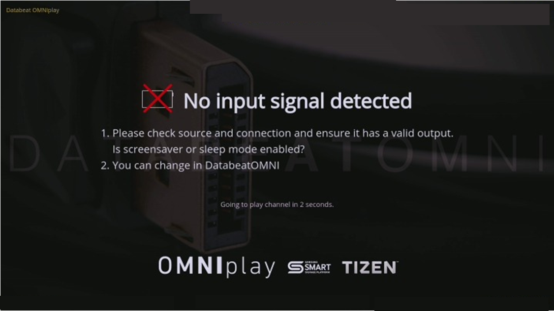 How to display external source on a digital signage screen